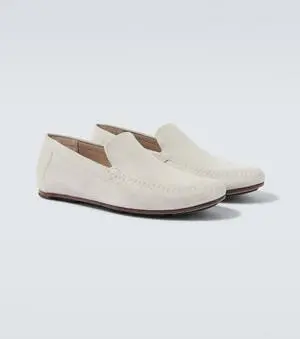 Manolo Blahnik Alder Suede Loafers - Grey