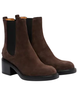 TOD'S 60 Suede Chelsea Boots - Brown