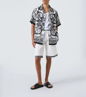 Dolce & Gabbana Majolica Cotton Shorts