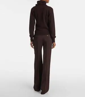 TOM FORD Cashmere Cotton Turtleneck Sweater - Brown