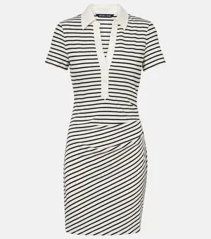 Veronica Beard Lanier Striped Minidress - White