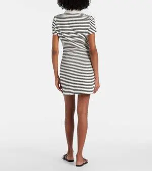 Veronica Beard Lanier Striped Minidress - White