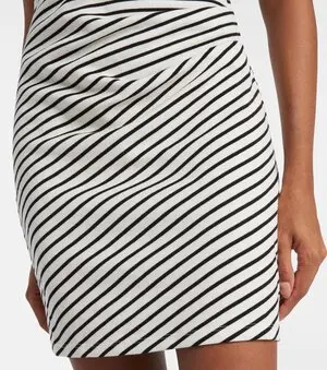 Veronica Beard Lanier Striped Minidress - White