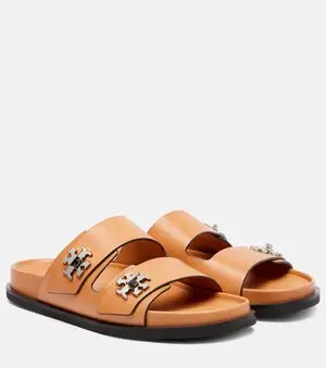 Tory Burch Metallic Leather Slides