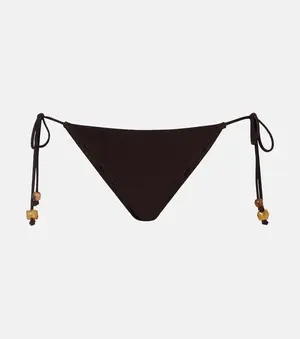 Tory Burch Beaded Bikini Bottoms - Brown