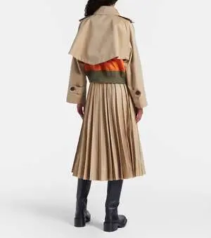 Sacai Cotton-blend Gabardine And Twill Jacket - Beige