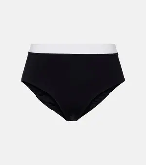 Staud Devon High-rise Bikini Bottoms - Black