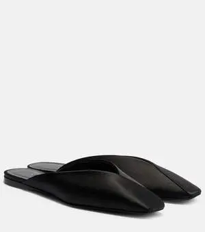 Max Mara Satin Mules - Black