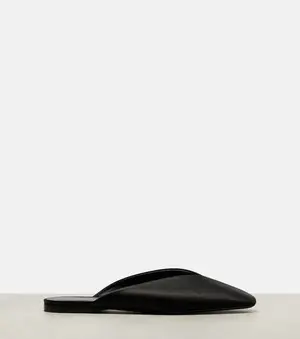 Max Mara Satin Mules - Black