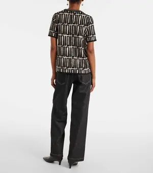 Max Mara Ramo Printed Cotton Top