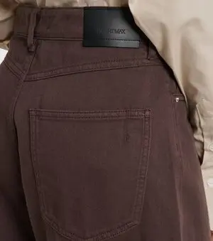 Sportmax Siamese Mid-rise Wide-leg Jeans - Brown
