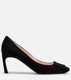 ROGER VIVIER Trompette 70 Suede Pumps