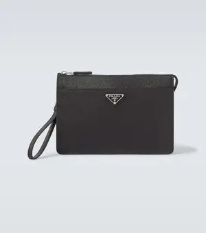 Prada Saffiano Leather Pouch - Black