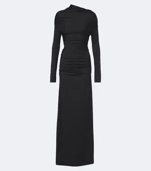 Victoria Beckham Draped Jersey Gown - Black