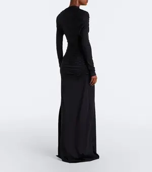 Victoria Beckham Draped Jersey Gown - Black