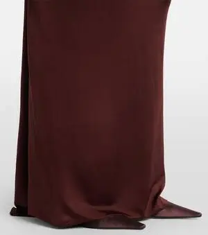 Victoria Beckham Draped Jersey Gown - Brown