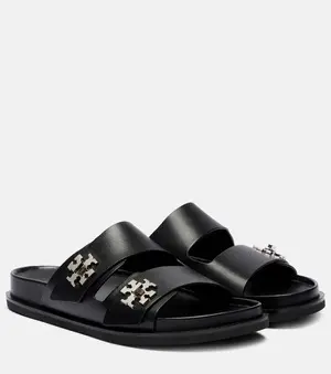 Tory Burch Turnlock Leather Slides