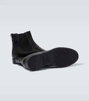 TOD'S Leather Chelsea Boots - Black