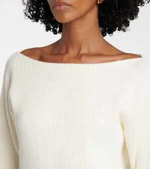Victoria Beckham Cotton And Silk-blend Sweater
