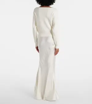 Victoria Beckham Cotton And Silk-blend Sweater