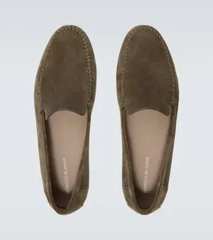 Manolo Blahnik Alder Suede Loafers - Green