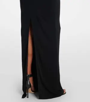 TOM FORD Cutout Halterneck Crepe Jersey Gown