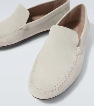 Manolo Blahnik Alder Suede Loafers - Grey