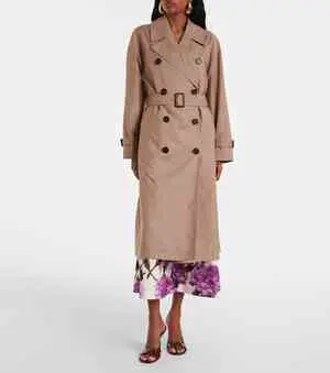 Max Mara Fiorito Cotton-blend Twill Trench Coat - Beige