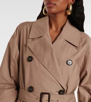 Max Mara Fiorito Cotton-blend Twill Trench Coat - Beige