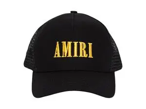 Amiri Core Logo Trucker Hat - Black/yellow