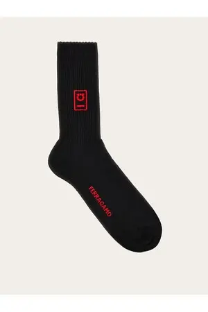 FERRAGAMO Hug Sports Socks - Black