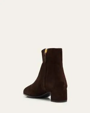 Prada Suede Ankle Booties - Moro