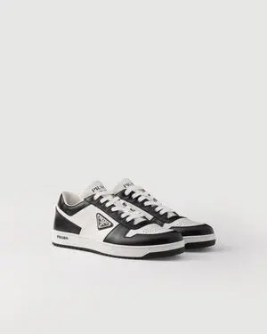 Prada Downtown Leather Sneakers - White
