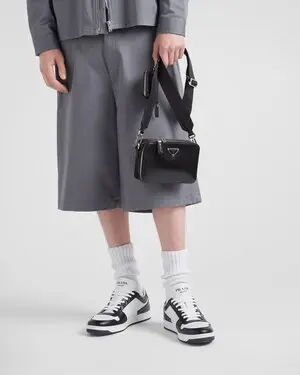 Prada Downtown Leather Sneakers - White