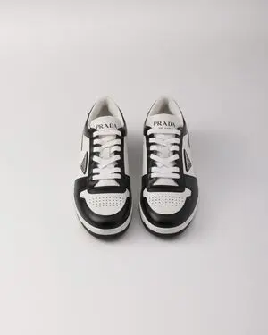 Prada Downtown Leather Sneakers - White