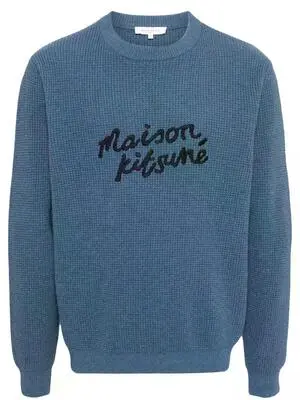 Maison Kitsuné Embroidered Crew Neck Jumper