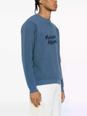 Maison Kitsuné Embroidered Crew Neck Jumper