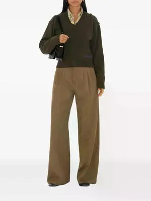 Burberry Wool Tailored Trousers - Neutrals