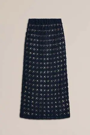 Scanlan Theodore Lattice Crochet Skirt