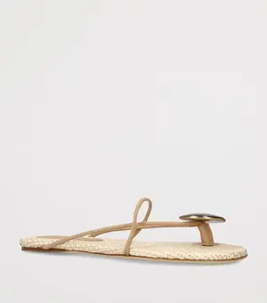 Christopher Esber Leather Doma Stone Sandals