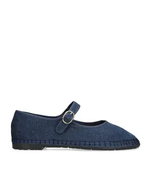 FLABELUS Denim Rostova Ballet Flats