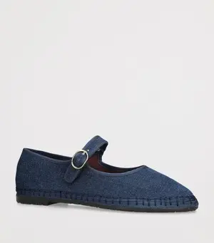 FLABELUS Denim Rostova Ballet Flats