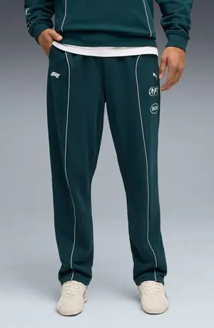 PUMA Relaxed Fit Formula 1® Logo Sweatpants - Green Terrain