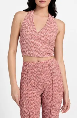 Guess Naleny Knit Halter Top - Revival Rose Multi