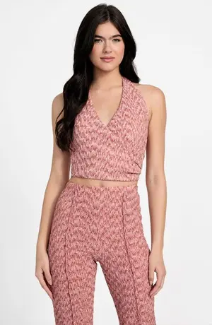 Guess Naleny Knit Halter Top - Revival Rose Multi