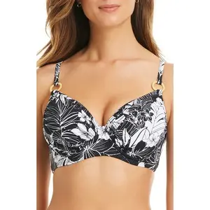 ROD BEATTIE Ring Underwire Bikini Top - Black