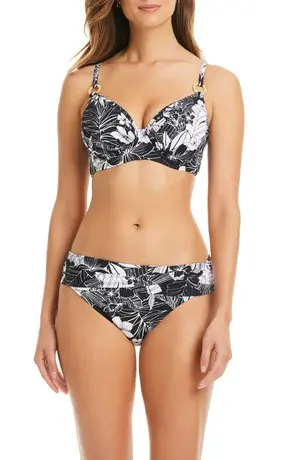 BLEU BY ROD BEATTIE Ring Underwire Bikini Top - Black