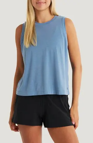 FREE FLY Elevate Lightweight Tank Windward Blue