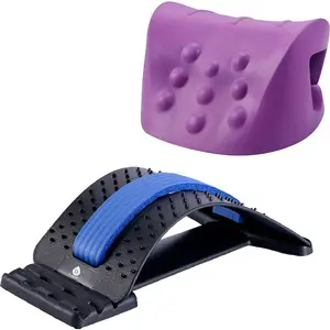 PURSONIC Back And Neck Relief Bundleincludes Back Stretching Device & Neck And Shoulder Stretcher And Relaxer - Multicolor