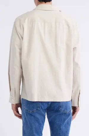 FRAME Cotton Seersucker Shirt Jacket